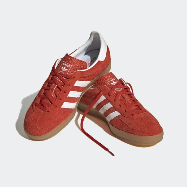 Adidas Gazelle Indoor Sneakers - Bold Orange / Cloud White / Gum