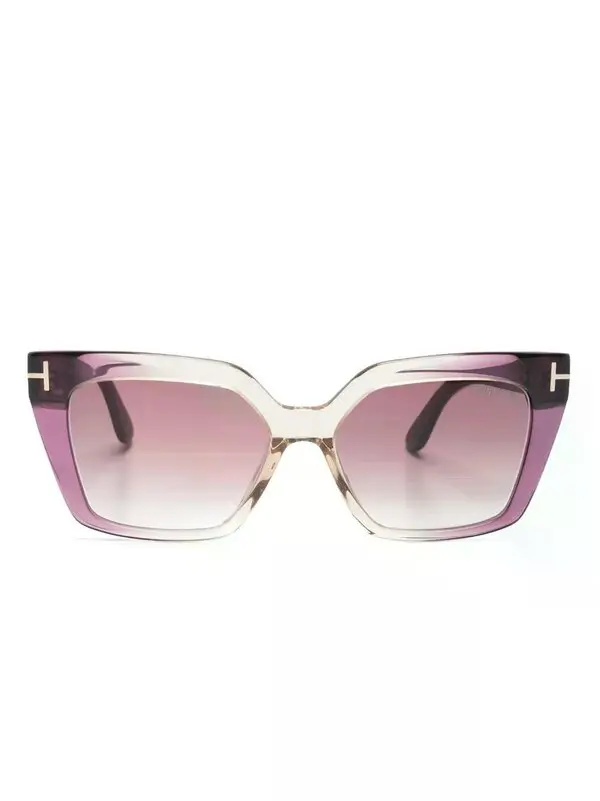 TOM FORD Square-frame Ombré-effect Sunglasses - Purple