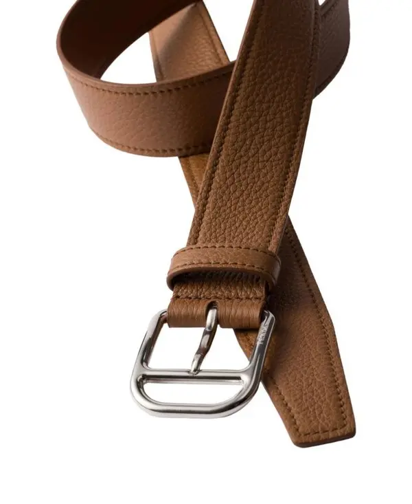 Prada Leather Belt - Brown