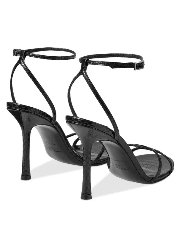 JIMMY CHOO 1998 Leo 100 High Heel Sandals - Black