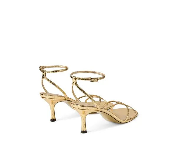 JIMMY CHOO 1998 Leo 65 High Heel Sandals - Gold