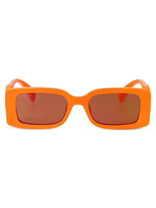 Gucci Rectangle-frame Sunglasses - Orange