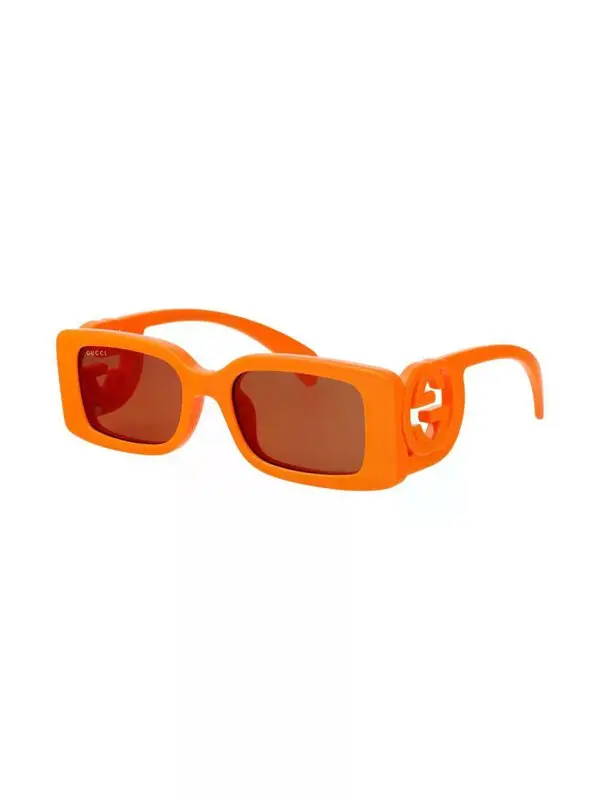 Gucci Rectangle Frame Sunglasses - Orange