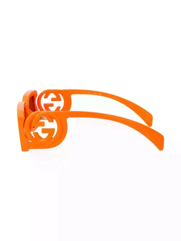 Gucci Rectangle Frame Sunglasses - Orange