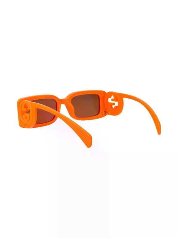 Gucci Rectangle Frame Sunglasses - Orange
