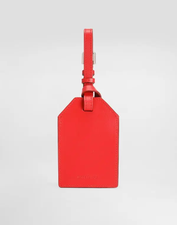 Dolce & Gabbana Calfskin Name Tag - Red