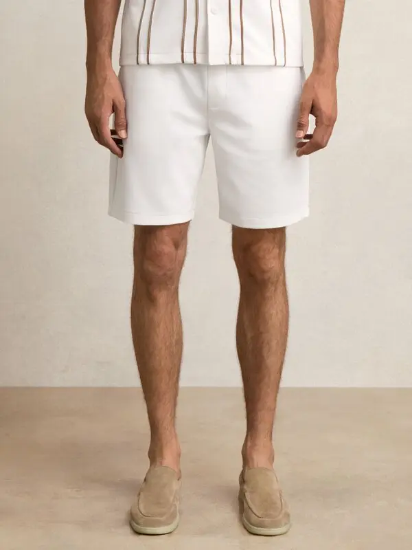 REISS Angus Textured Drawstring Shorts