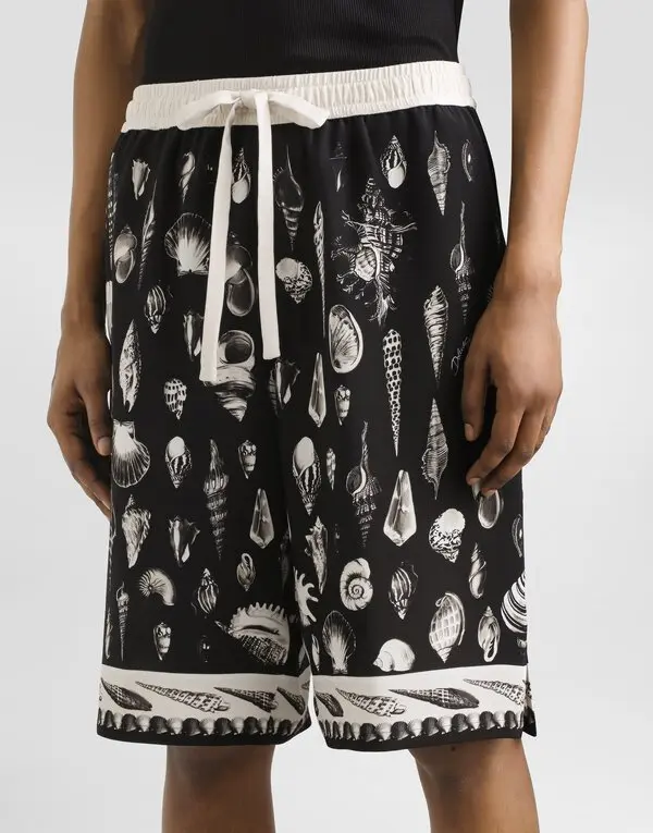Dolce & Gabbana Shell-print Crêpe Trousers - Multicolor