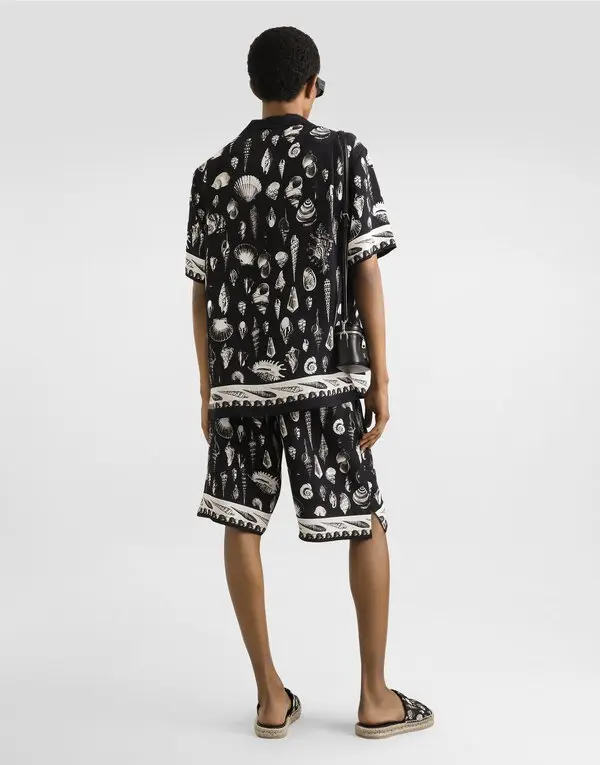 Dolce & Gabbana Shell-print Crêpe Trousers - Multicolor