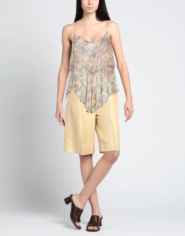 Blumarine Sleeveless Ruffled Viscose Top