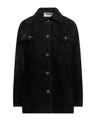 Alberta Ferretti Denim Flocked Overshirt