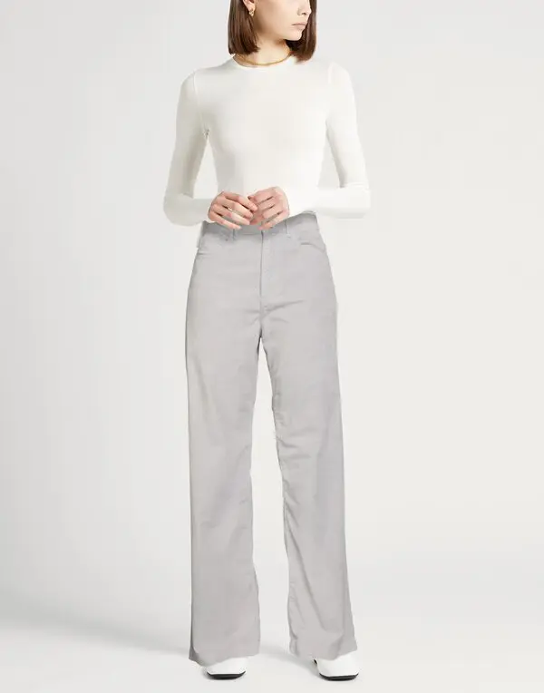 Emporio Armani Wide-leg Corduroy Pants - Light Grey
