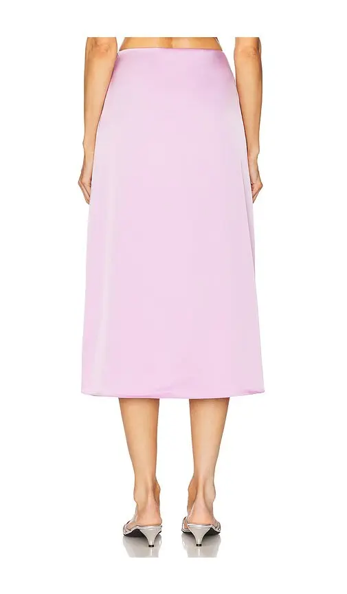 ET OCHS Ruched Satin Midi Skirt