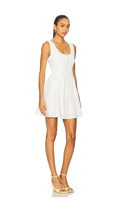 bebe yellow lace dress Deconduarte Paradiso Lace Mini Dress Baby Yellow – The Dress Nook main image 0