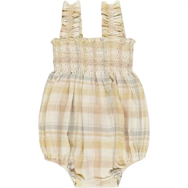 RYLEE + CRU Julia Cotton Romper - Plaid