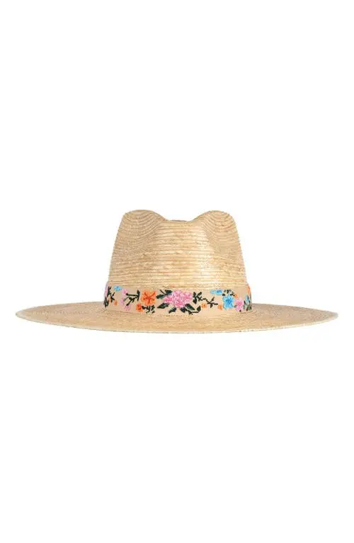 SUNSHINE TIENDA Flor Coconut Palm Straw Hat - Natural/ Multi