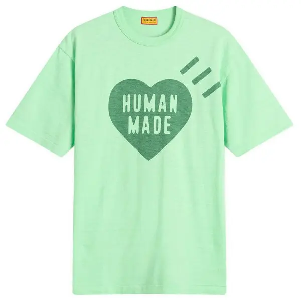 HUMAN MADE Garment Dyed Heart T-shirt - Green