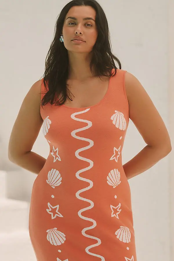 knit rose dress Houston Cable Cloud Knit Dress