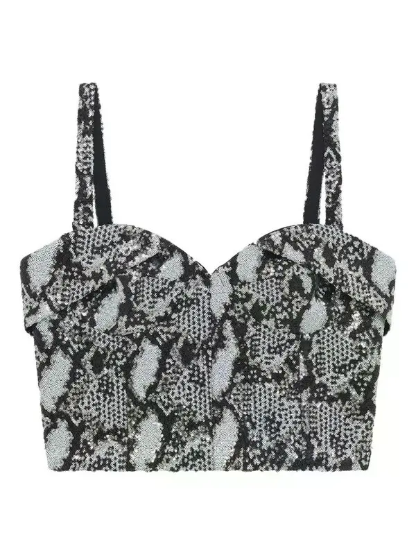 IRO PARIS Snake-print Corset Top