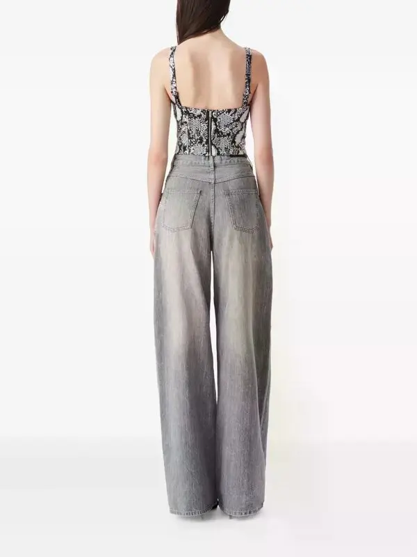 IRO PARIS Snake-print Corset Top