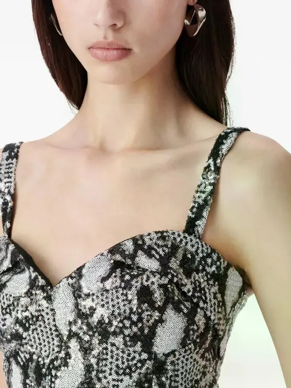IRO PARIS Snake-print Corset Top