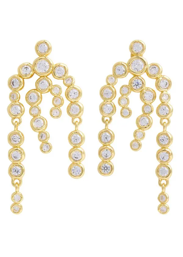 Alexis Bittar 14kt -plated Crystal Drop Earrings - Gold
