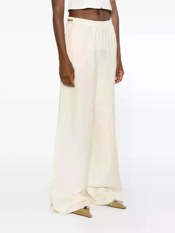 Max Mara Linen-blend Wide-leg Trousers - Neutrals