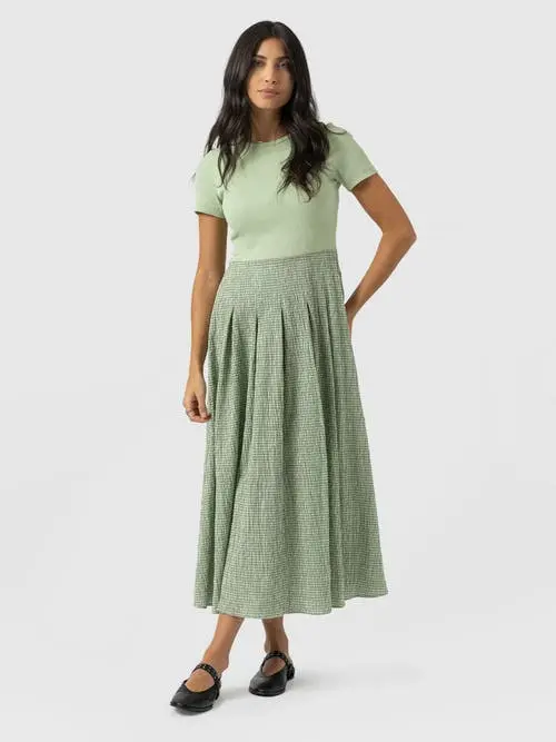 SAINT + SOFIA Renee Contrast A-line Dress