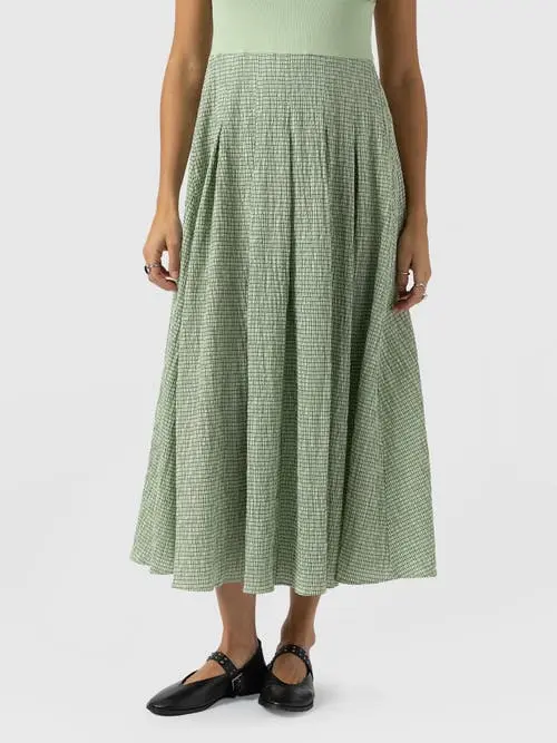 SAINT + SOFIA Renee Contrast A-line Dress