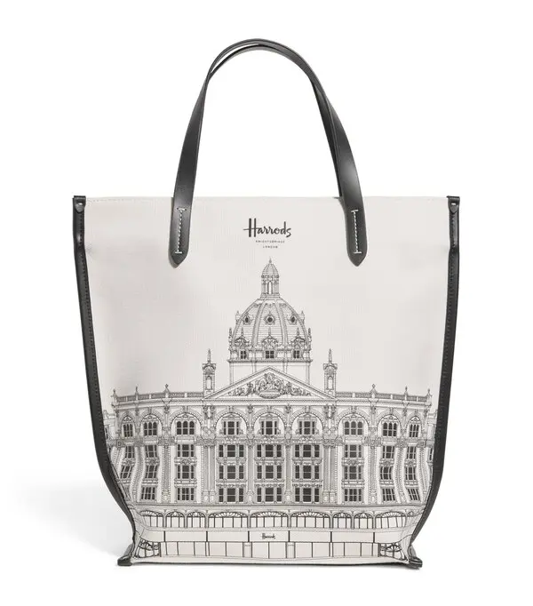 Harrods Building Shopper Bag - Ivory