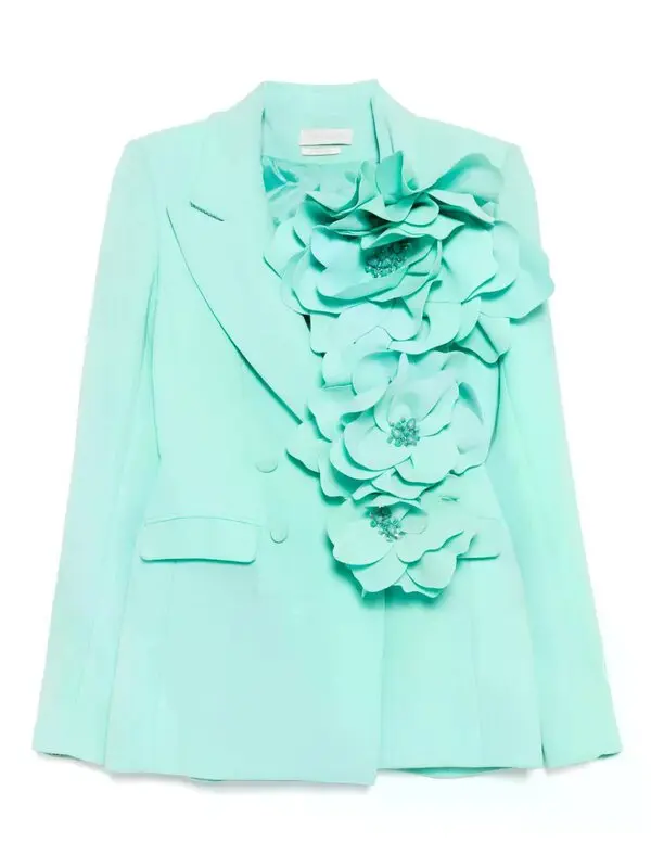 SAIID KOBEISY Floral Tailored Blazer - Blue