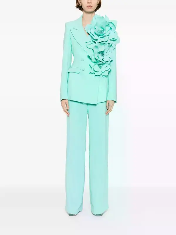 SAIID KOBEISY Floral Tailored Blazer - Blue