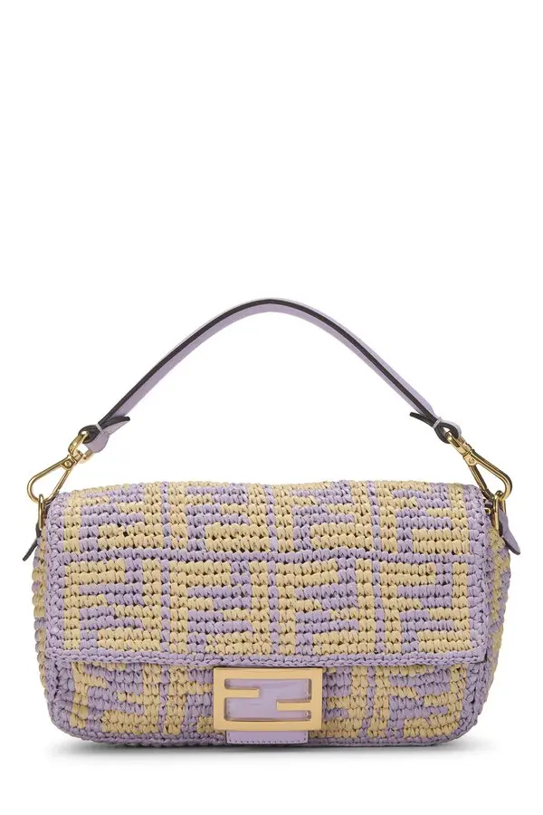 Fendi Raffia Convertible Baguette