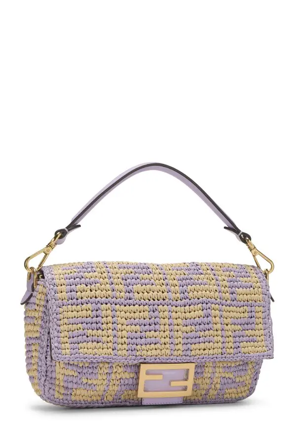 Fendi Raffia Convertible Baguette