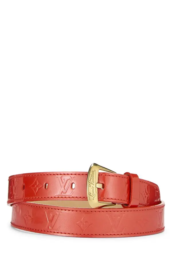 LOUIS VUITTON Vernis Phoenix Belt - Orange