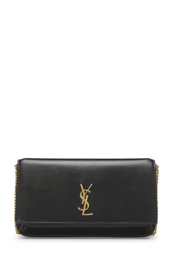 Saint Laurent Calfskin Cassandre Phone Holder - Black