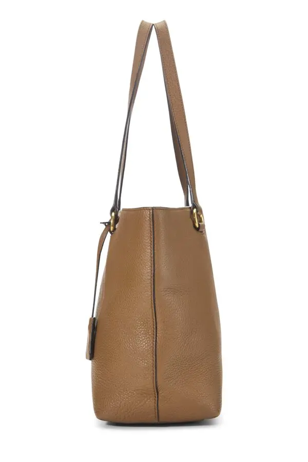 Prada Vitello Daino Embossed Logo Tote