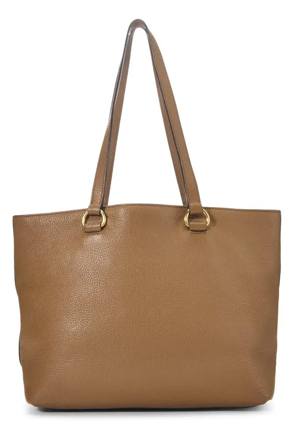 Prada Vitello Daino Embossed Logo Tote