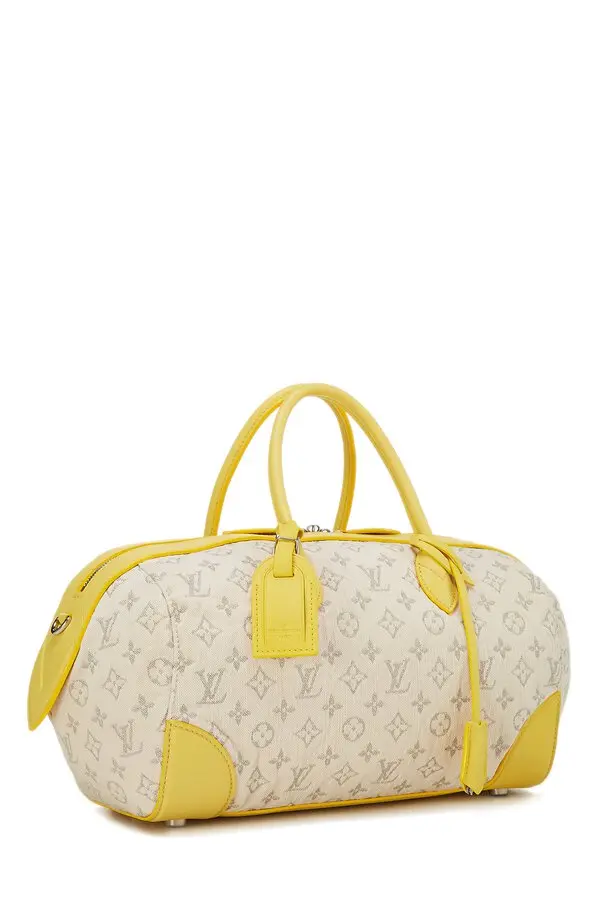 LOUIS VUITTON Monogram Denim Speedy Round - Yellow