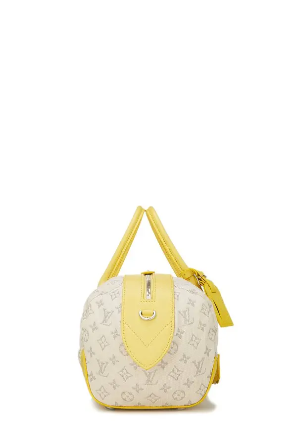LOUIS VUITTON Monogram Denim Speedy Round - Yellow