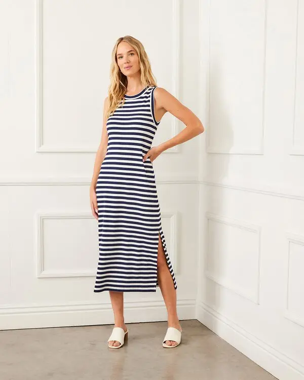 Karen Kane Striped Midi Column Dress