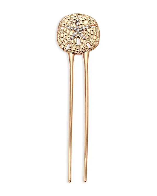 Ettika Crystal Sand Dollar Hair Pin - Gold