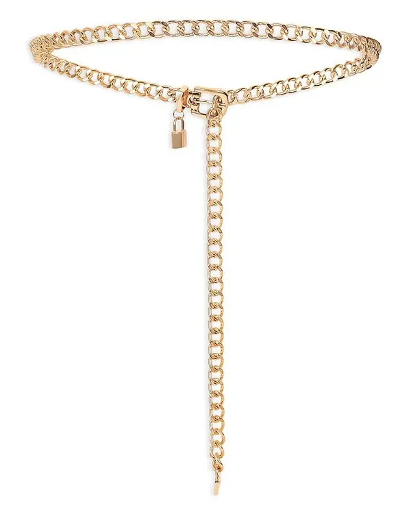 Ettika Lucky Link Adjustable Chain Belt - Gold