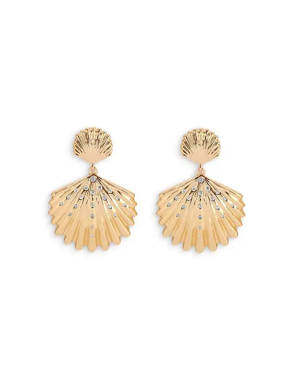 Ettika Sun Drenched Shell Drop Earrings - Gold
