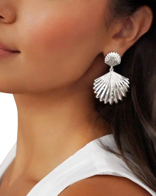 Ettika Sun Drenched Shell Drop Earrings