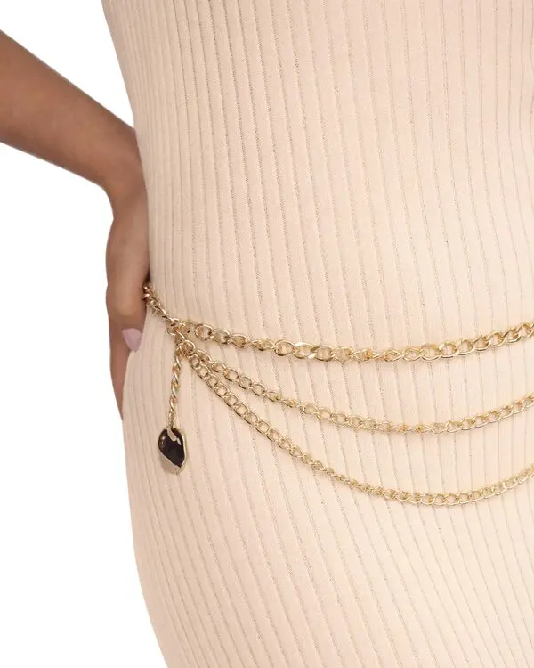 Ettika Multi Row Chain Belt - Gold