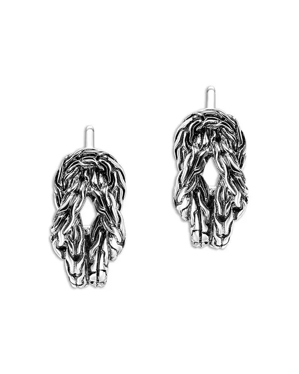 John Hardy Sterling Love Knot Hoop Earrings - Silver