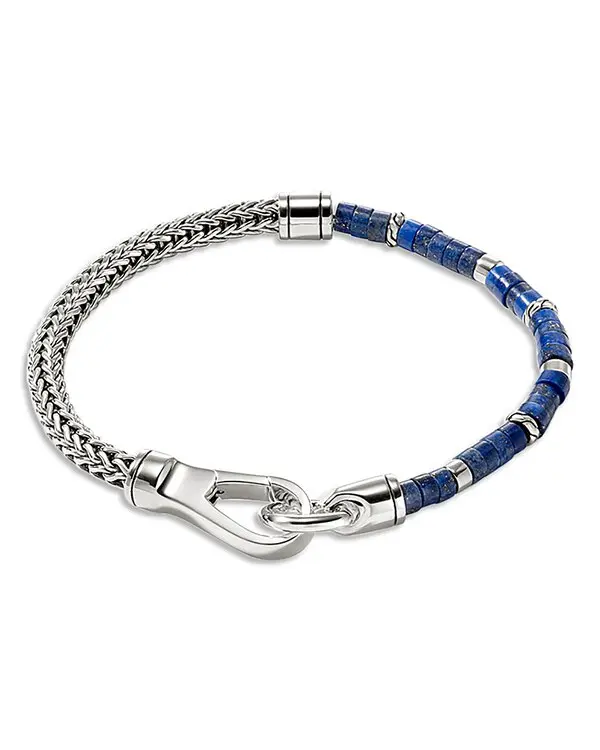 John Hardy Sterling Silver Chain Bracelet - Blue/silver