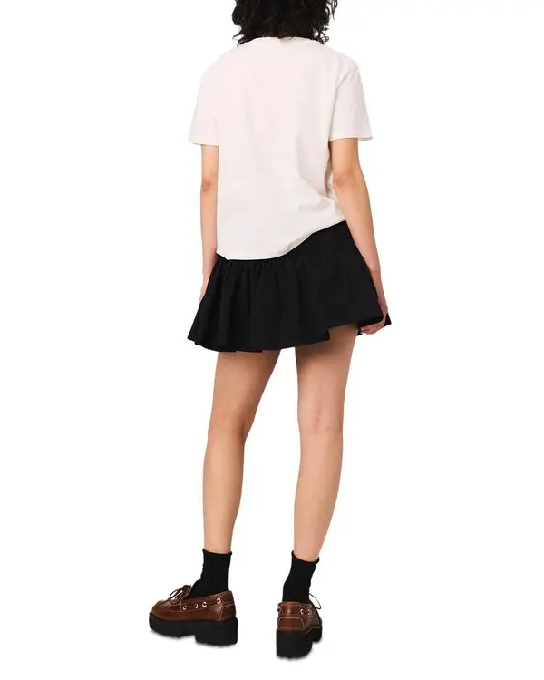 Maje Tee With Embroidered Paris Logo