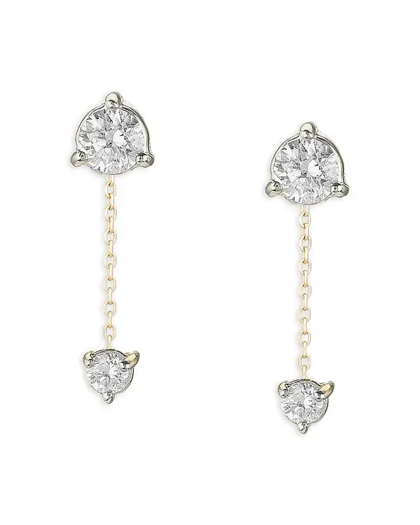 Adina Reyter 14k Diamond Amigos Chain Post Earrings - Yellow Gold